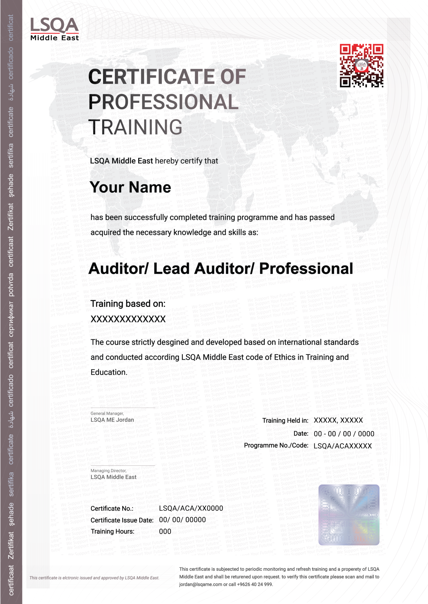 Certification and Auditing | LSQA Middle East